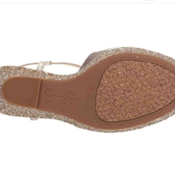 Jessica Simpson | Shoes | Jessica Simpson Amella Gold Wedge Sandal Nib ...